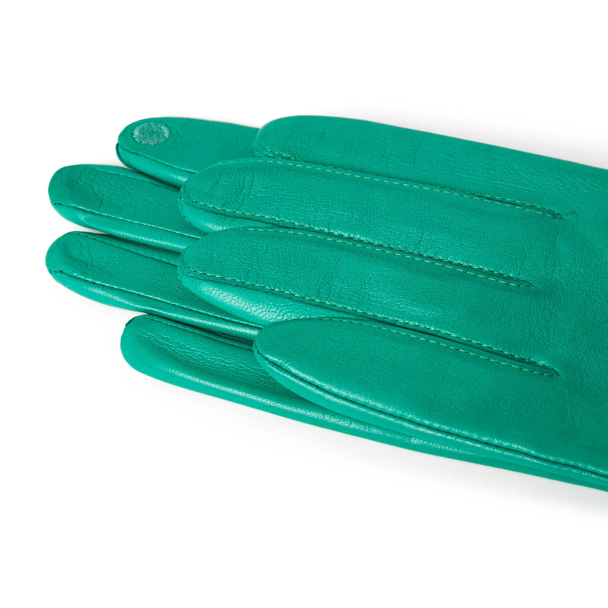 Green leather gloves store
